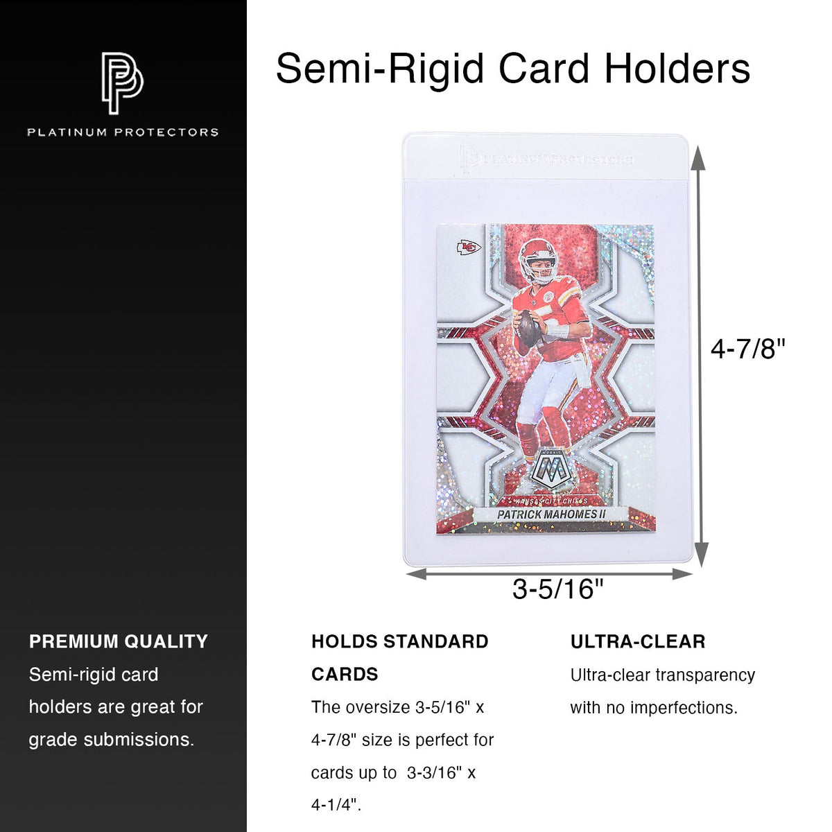Platinum Protectors Semi-Rigid Card Holders Oversize for Graded Submis