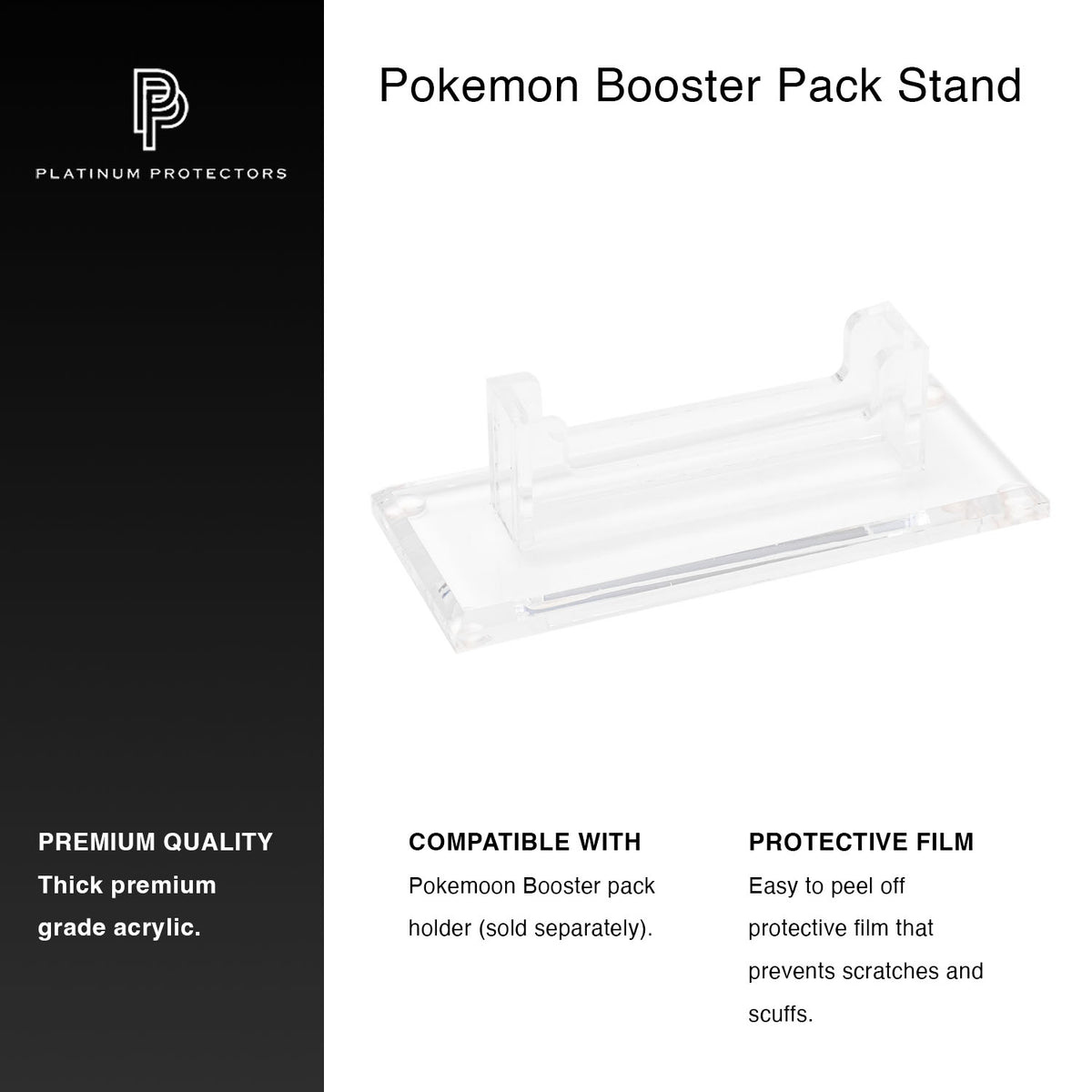 Premium Acrylic Stand for Pokemon Booster Packs – Platinum Protectors